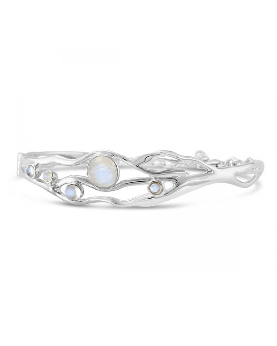Moonstone Silver Bangle - Bracelet - BRACELETS & BANGLES ...